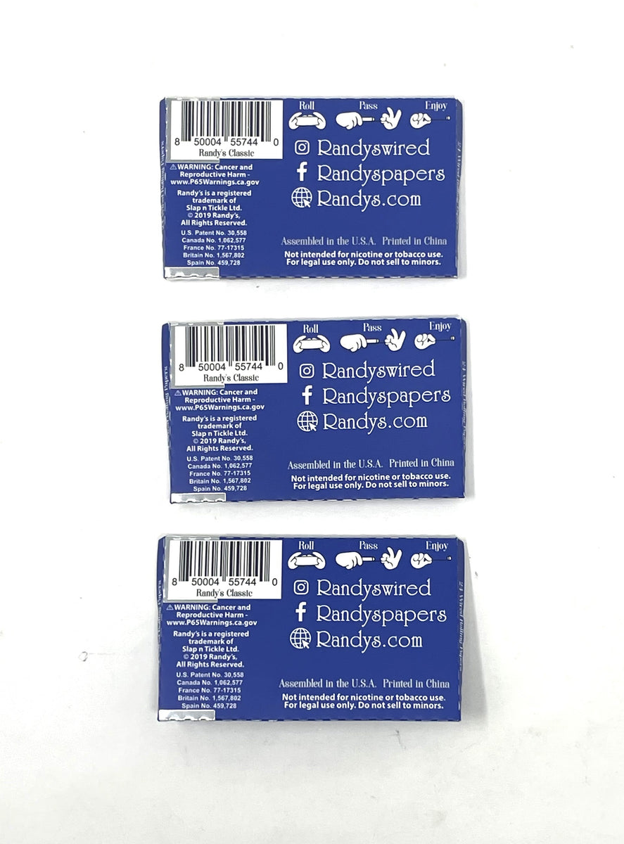 Randy's Classic Wired Rolling Papers (3 Pack)