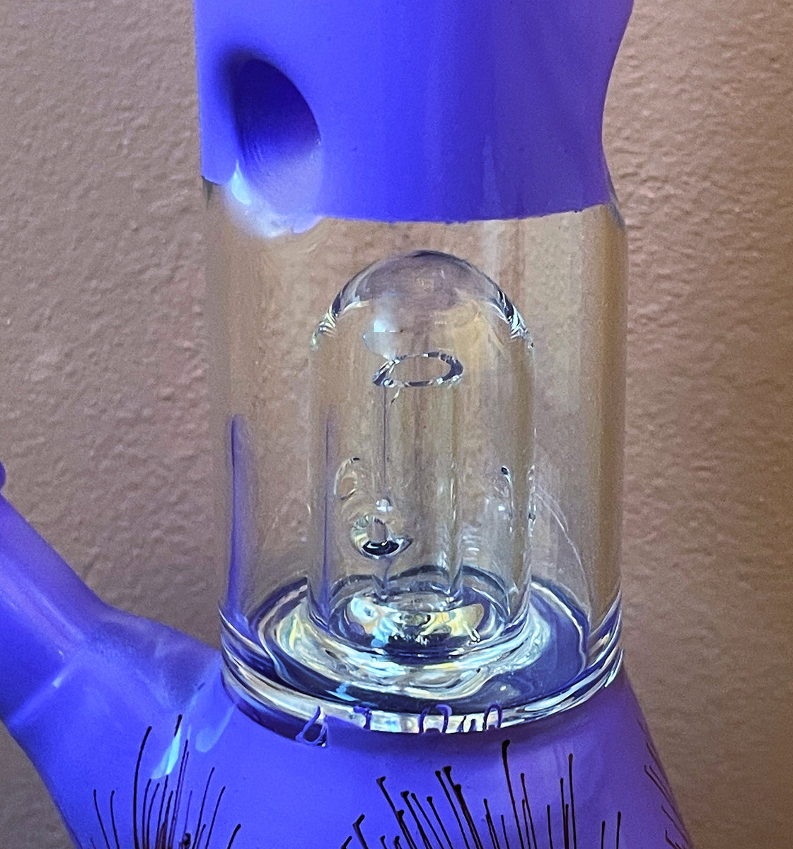 8" Glass Beaker Bong Dome Perc Ice Catchers Slide in stem with Bowl