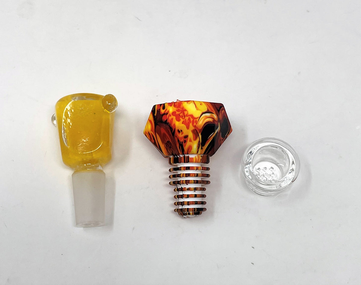 14" Thick Silicone Detachable Unbreakable Best Bong Glass Bowl & Silic