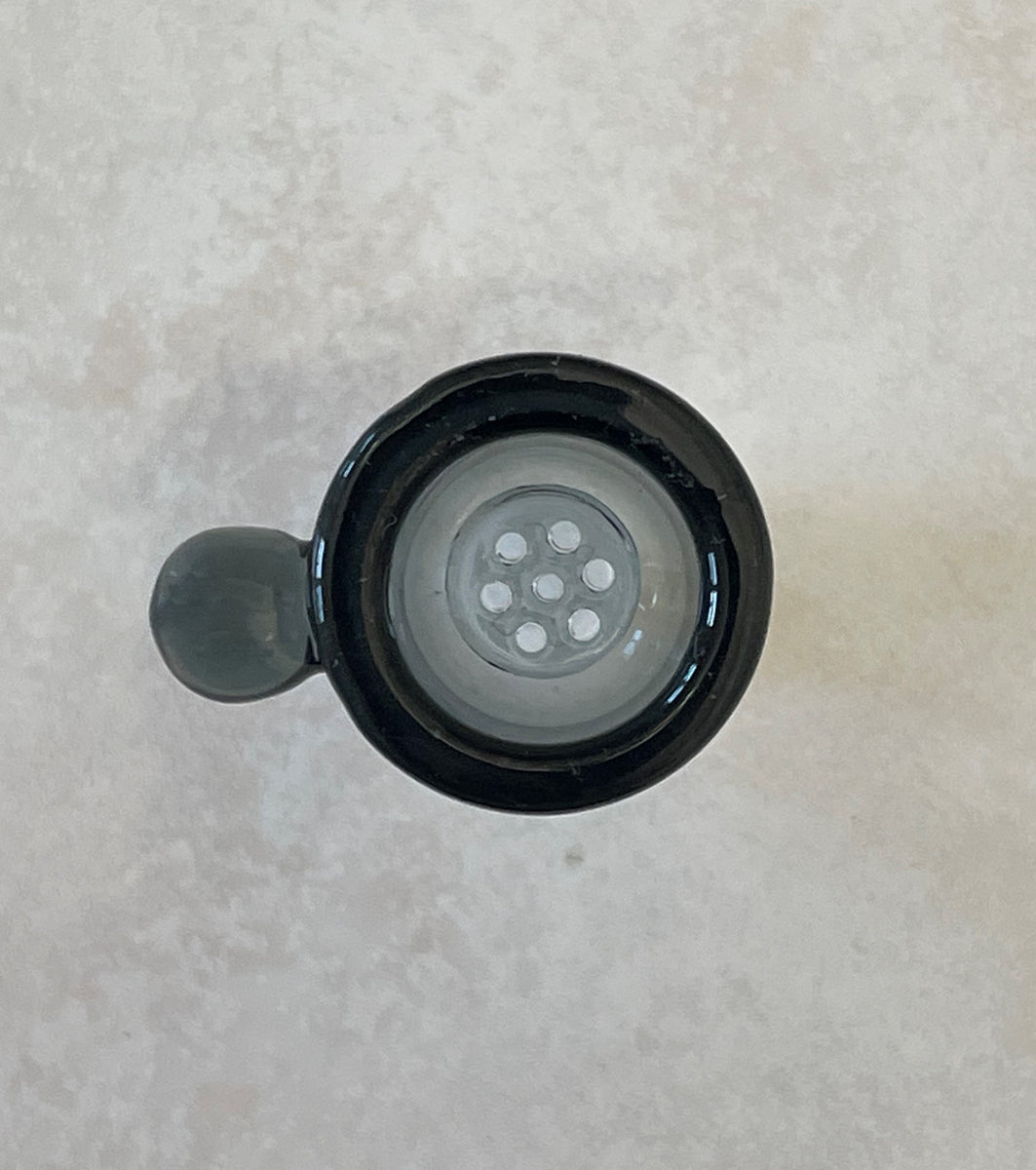 Thick Glass Slide Bowl 14mm Male with Built in 7 holes Screen