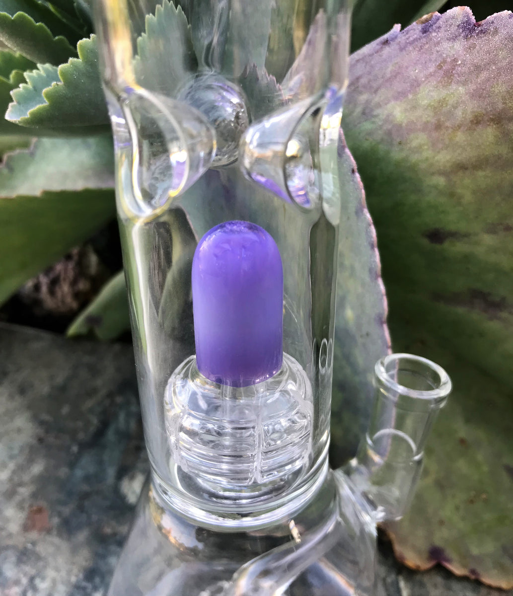 8" Thick Glass Beaker Double Shower Perc & Dome Perc Rig 14mm Diamond