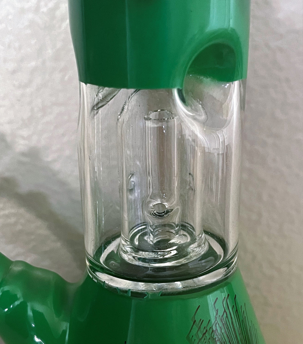 8" Glass Beaker Bong Dome Perc Ice Catchers Slide in stem with Bowl